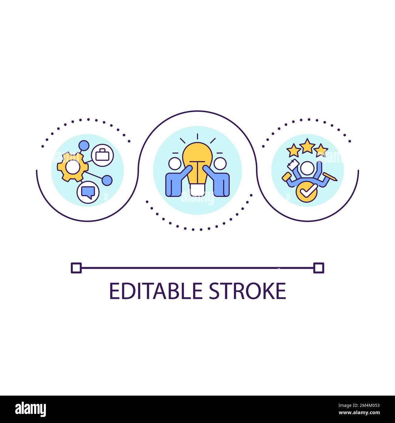 Teamwork and multitasking loop concept icon Stock Vector Image & Art ...