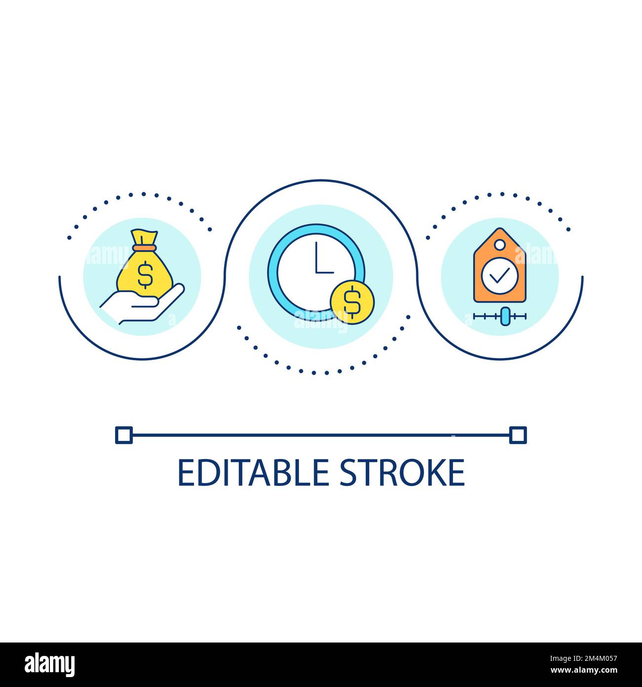 Hourly wage loop concept icon Stock Vector Image & Art - Alamy