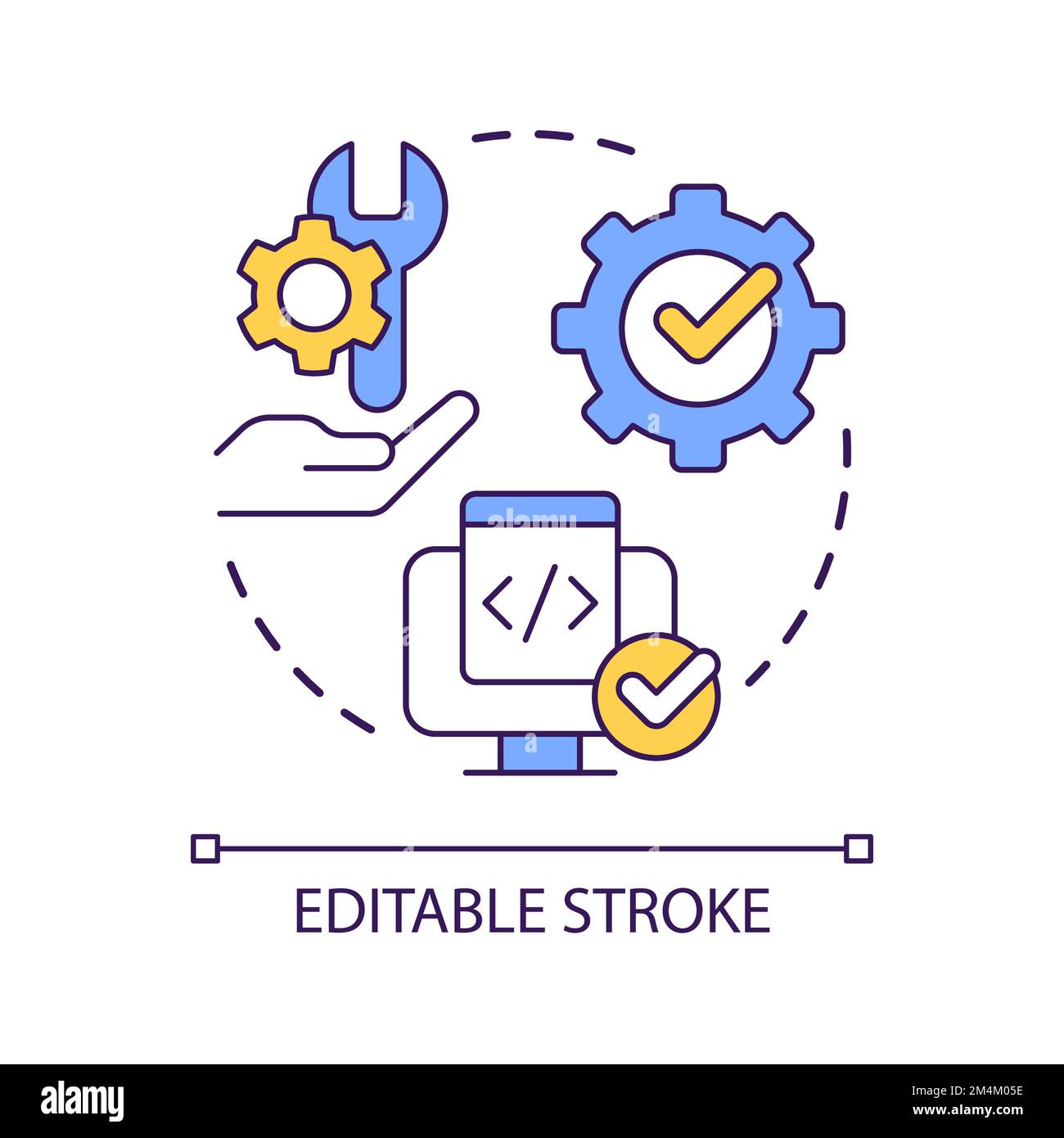 Maintaining source code concept icon Stock Vector Image & Art - Alamy