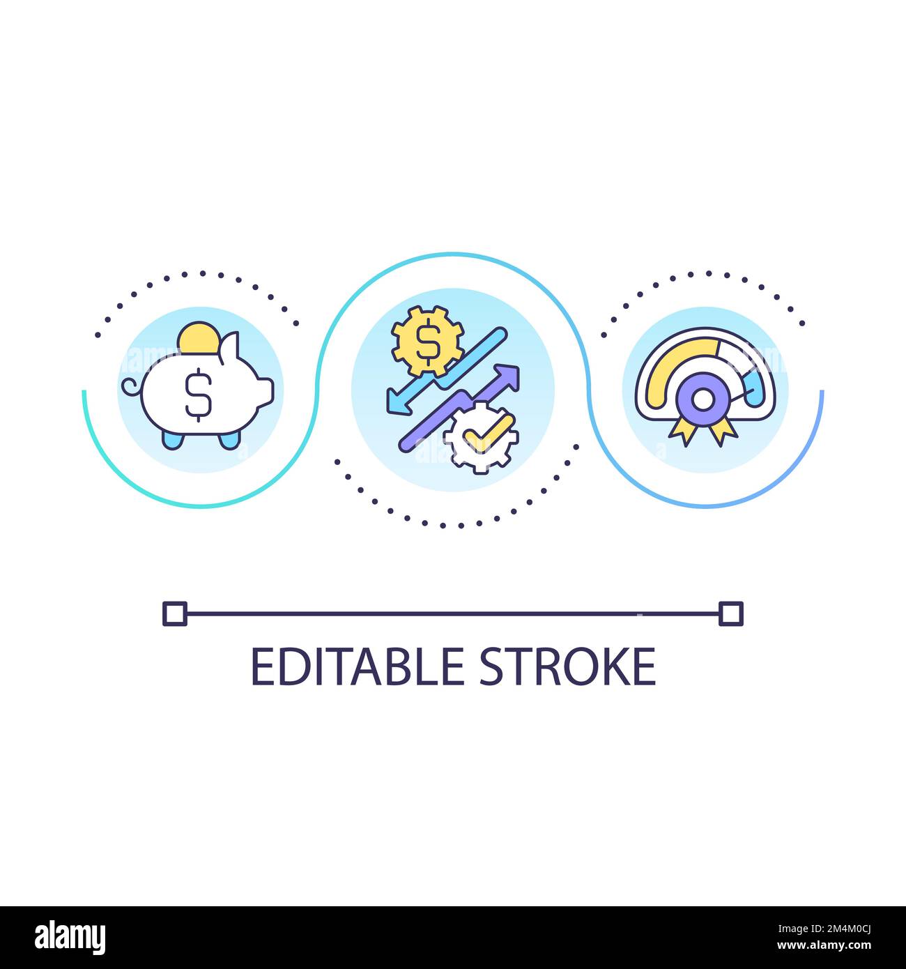 Reducing business expenses loop concept icon Stock Vector Image & Art ...