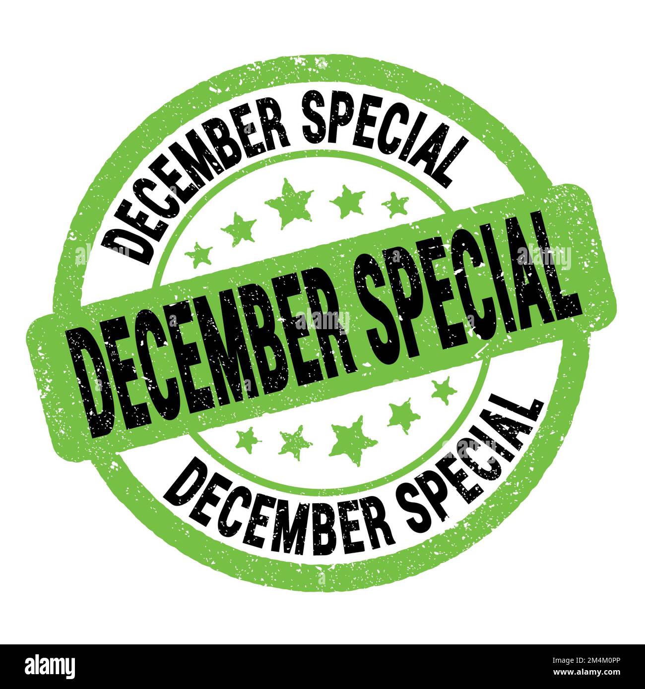 DECEMBER SPECIAL text written on green-black grungy stamp sign Stock ...