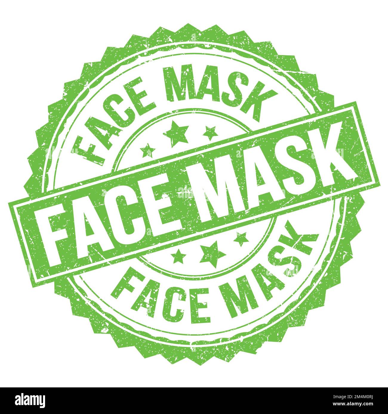 FACE MASK text written on green round stamp sign Stock Photo - Alamy