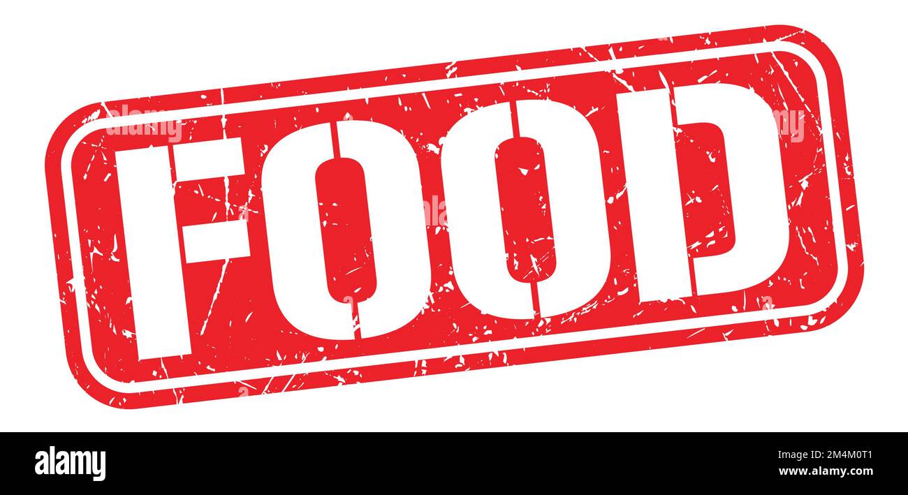 FOOD text written on red grungy stamp sign Stock Photo - Alamy