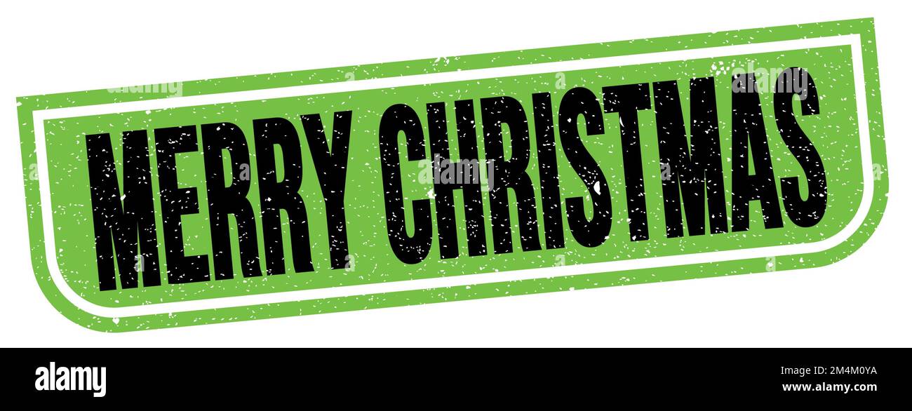 MERRY CHRISTMAS text written on green-black grungy stamp sign Stock ...