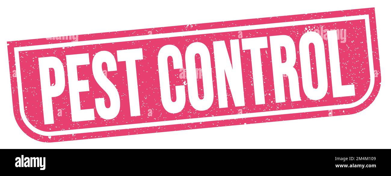 PEST CONTROL text written on pink grungy stamp sign Stock Photo - Alamy