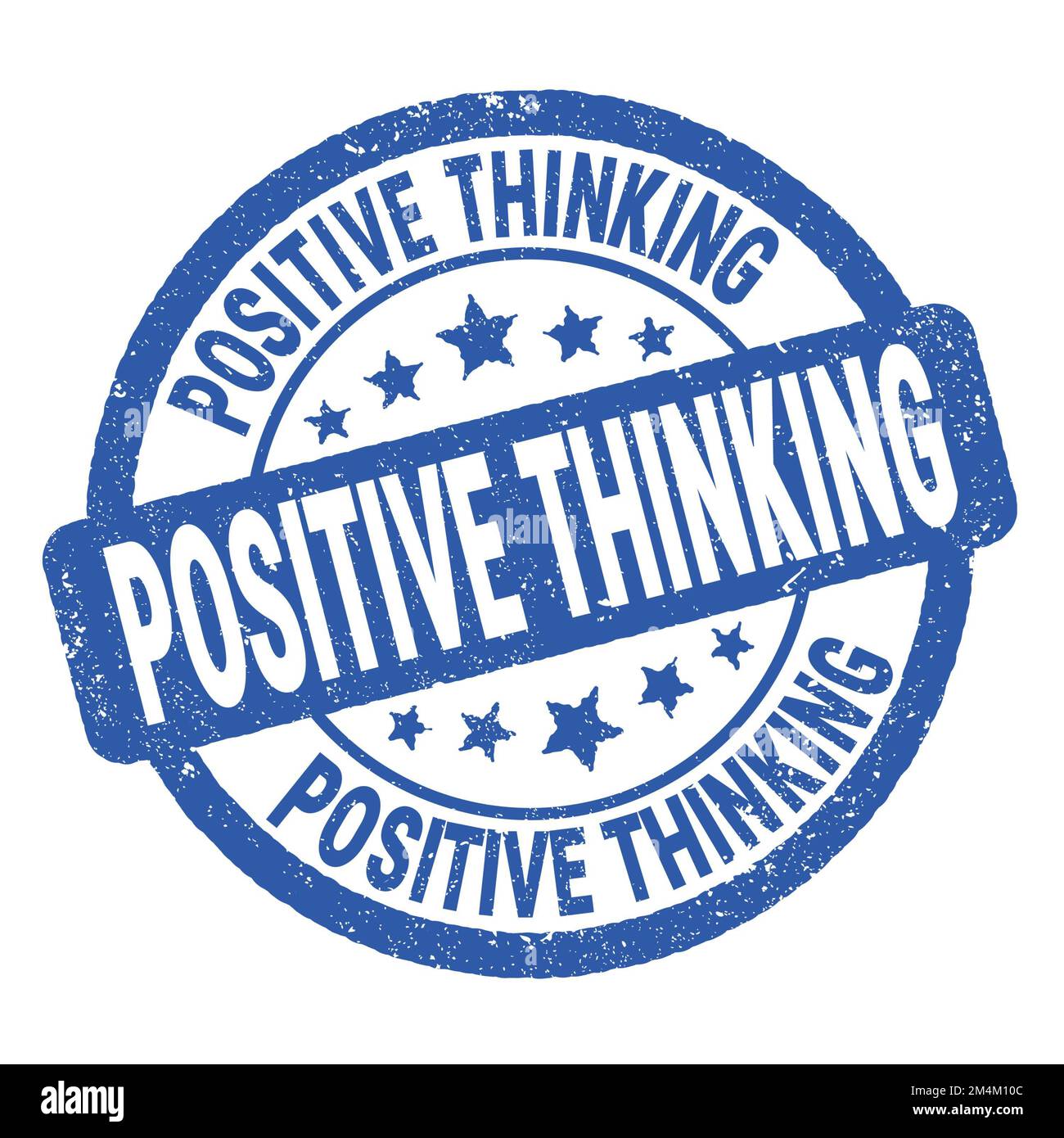 POSITIVE THINKING text written on blue grungy stamp sign Stock Photo ...