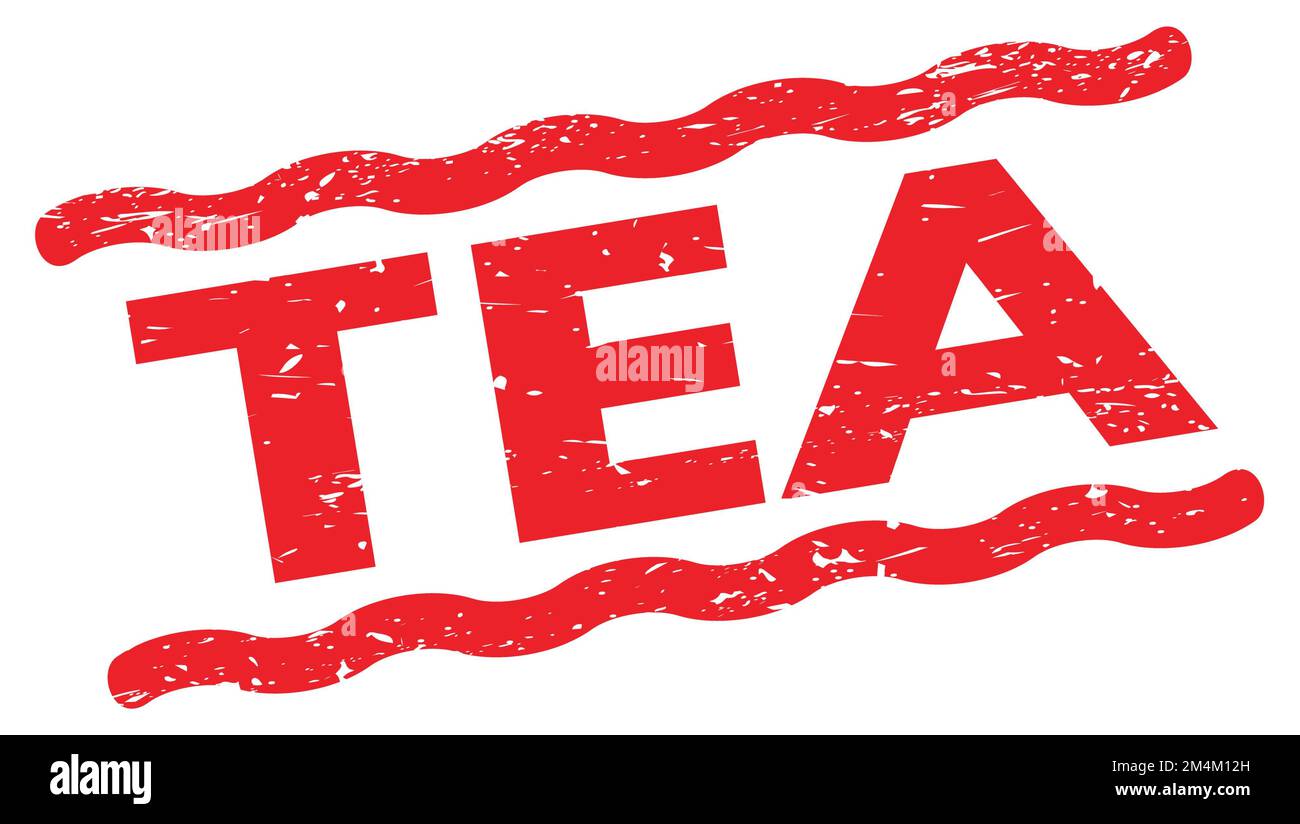 TEA text written on red lines stamp sign Stock Photo - Alamy