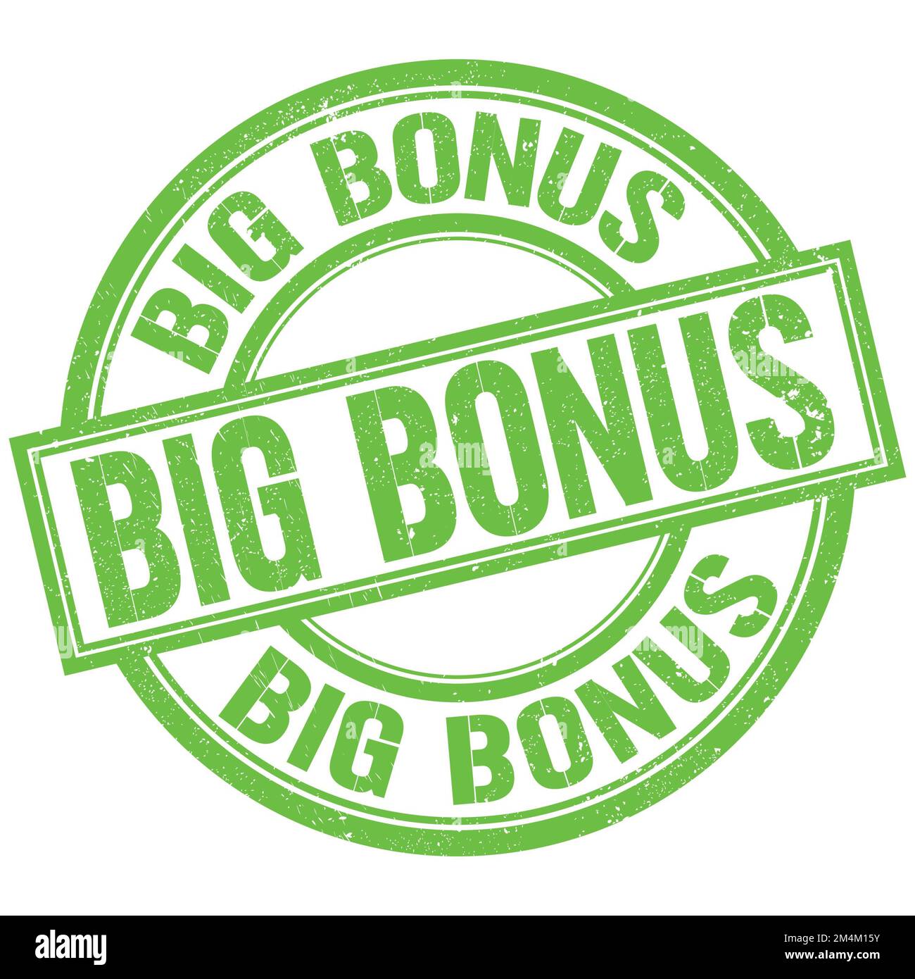 BIG BONUS text written word on green round stamp sign Stock Photo - Alamy
