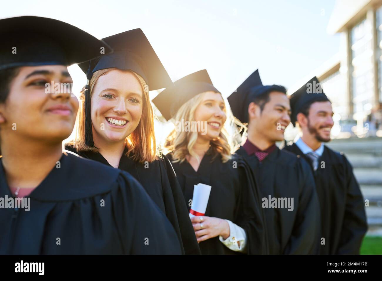 This moment has been a long time coming. a group of students standing ...