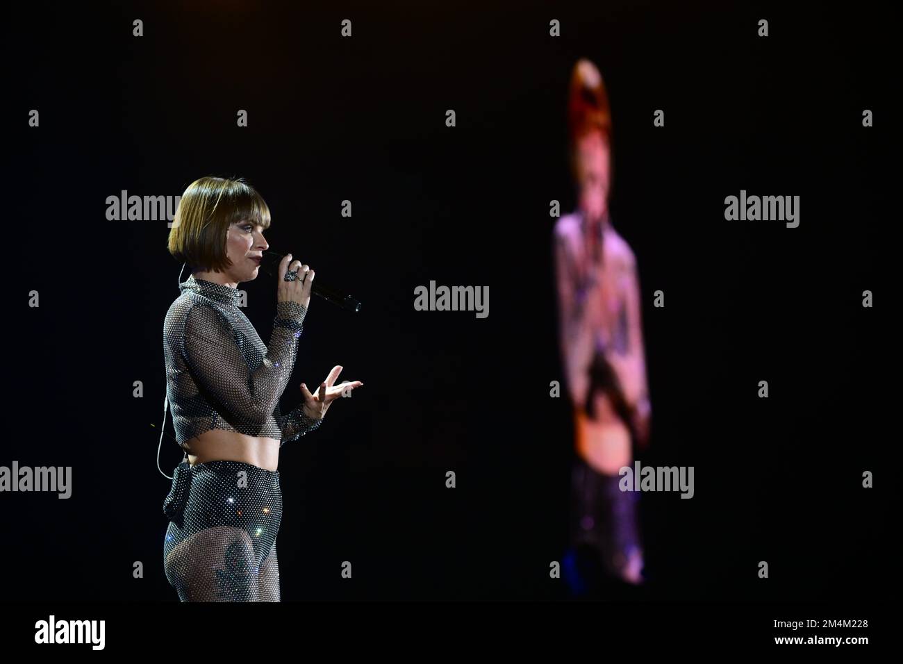 Italian singer Alessandra Amoroso perform during live show of Tutto ...