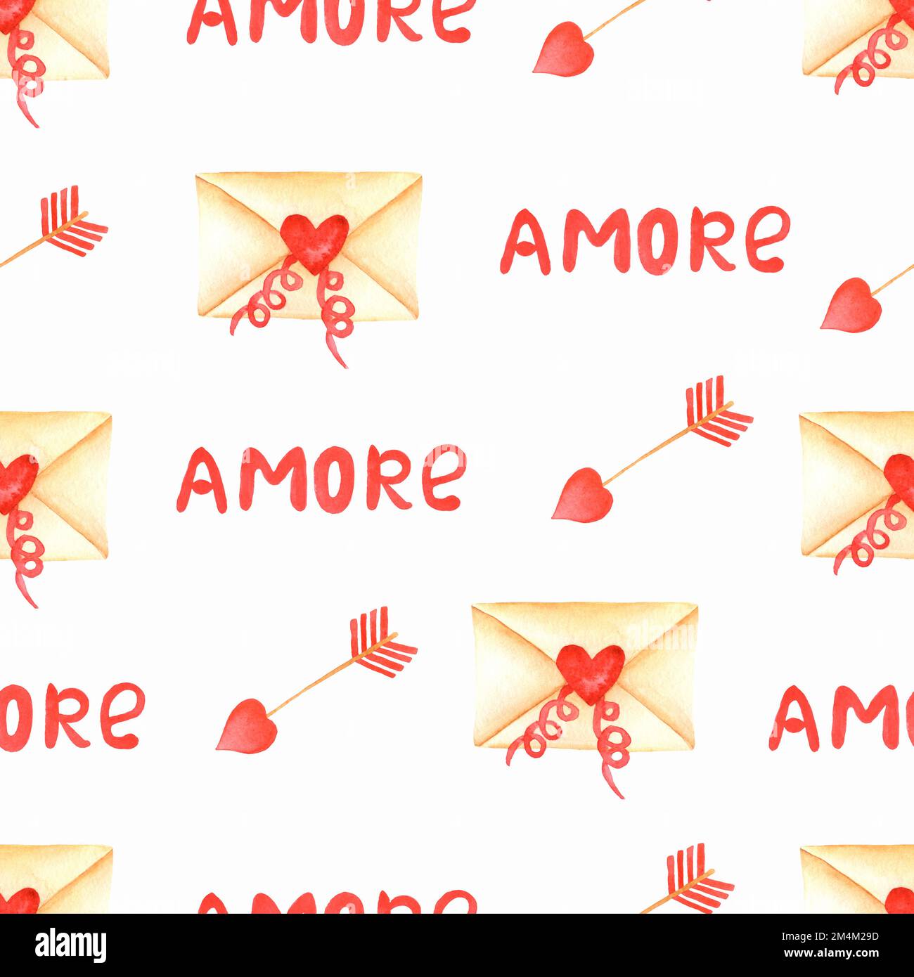 Watercolor Valentine patterns, Seamless Hearts Paper, Scrapbook Paper ...