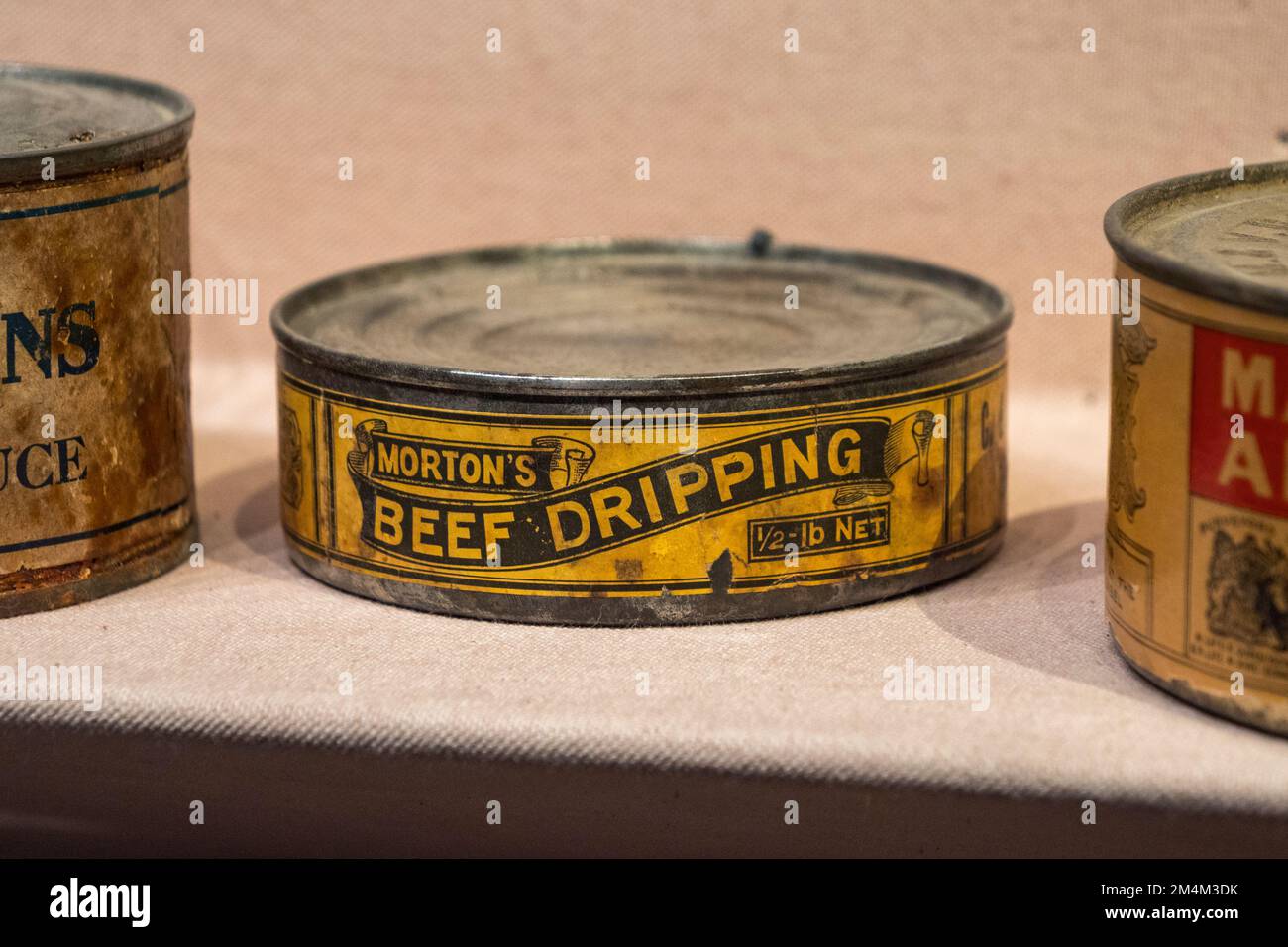 A WWI tin of Morton's Beef Dripping, Imperial War Museum, London, UK ...