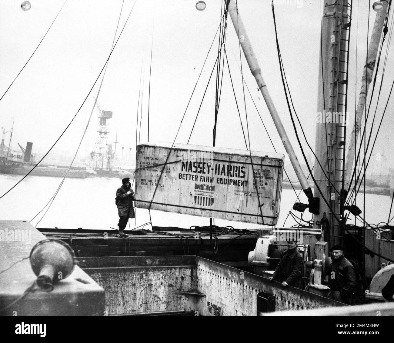 Tractors from US - Marshall Plan Financed Tractors Arrive in France ...