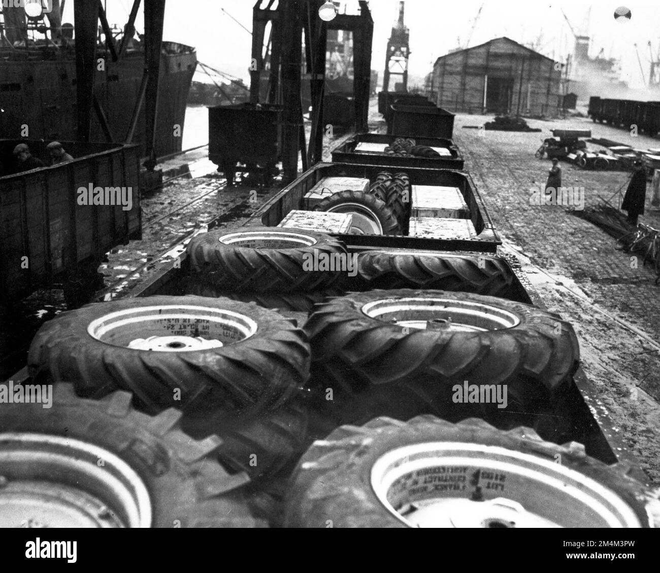 Tractors from US - Marshall Plan Financed Tractors Arrive in France ...