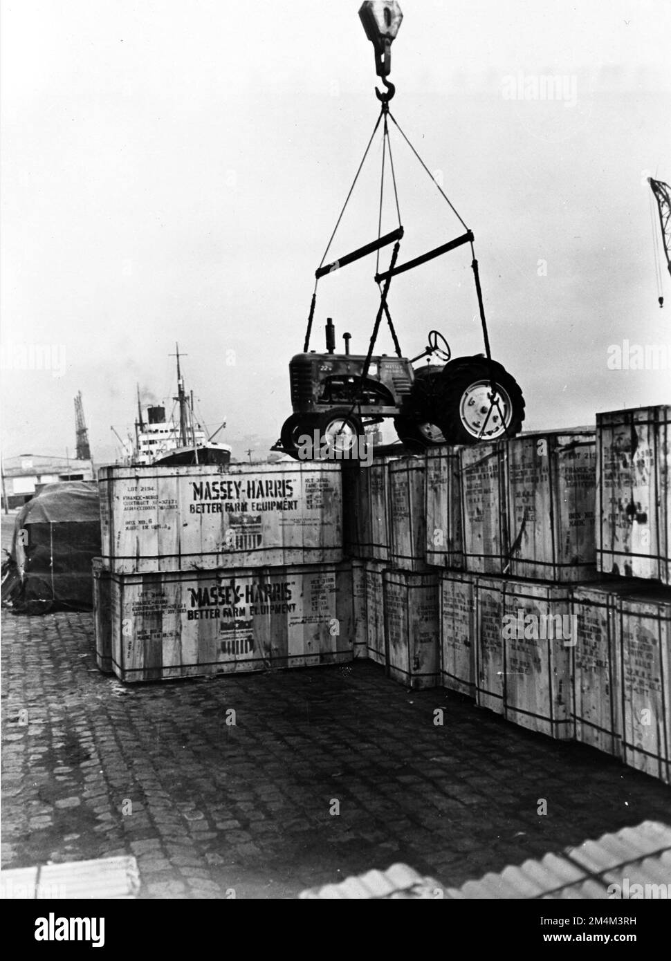 Tractors from US - Marshall Plan Financed Tractors Arrive in France ...