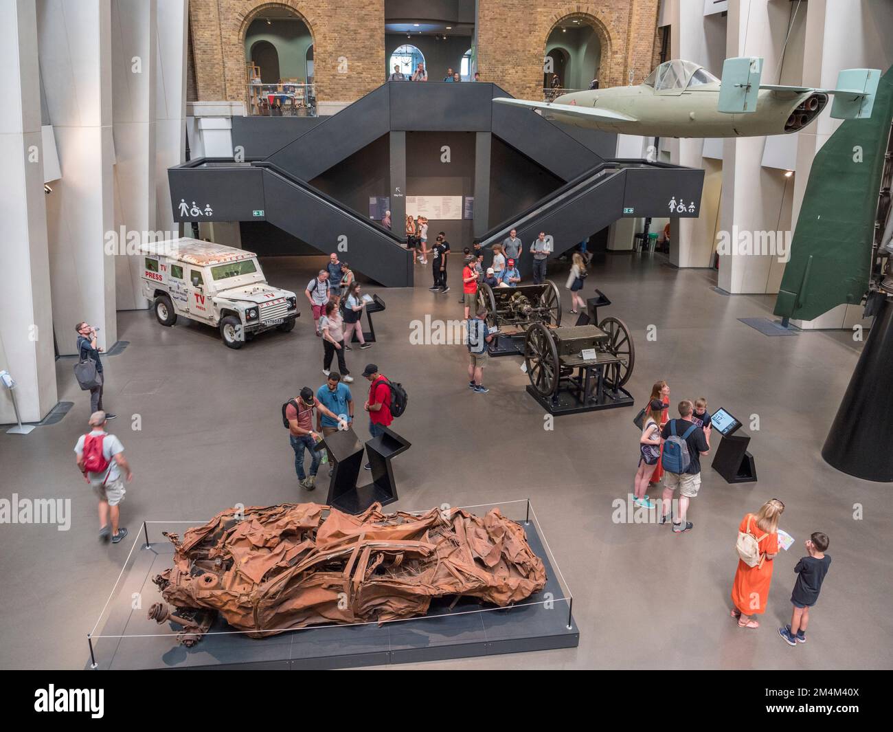 General view of displays in the Imperial War Museum, London, UK Stock ...