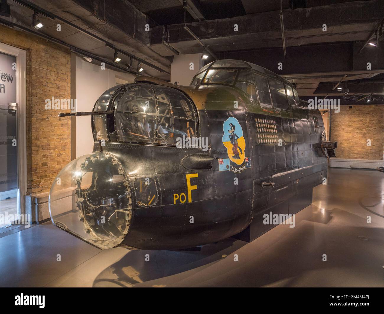 The cockpit section of a British WWII Avro Lancaster bomber ("Old Fred ...