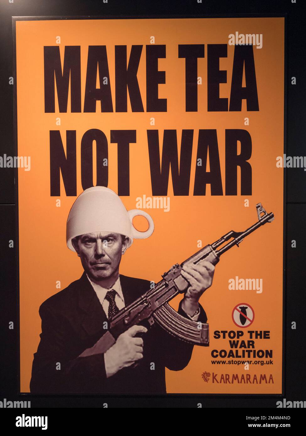 "Make Tea Not War" poster by the Stop The War Coalition, Imperial War ...