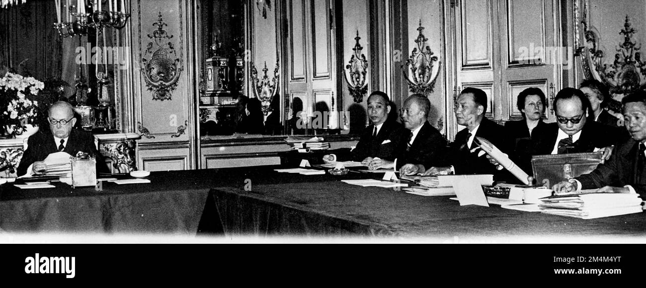 The High Council of the French Union Meets at the Elysee Palace ...
