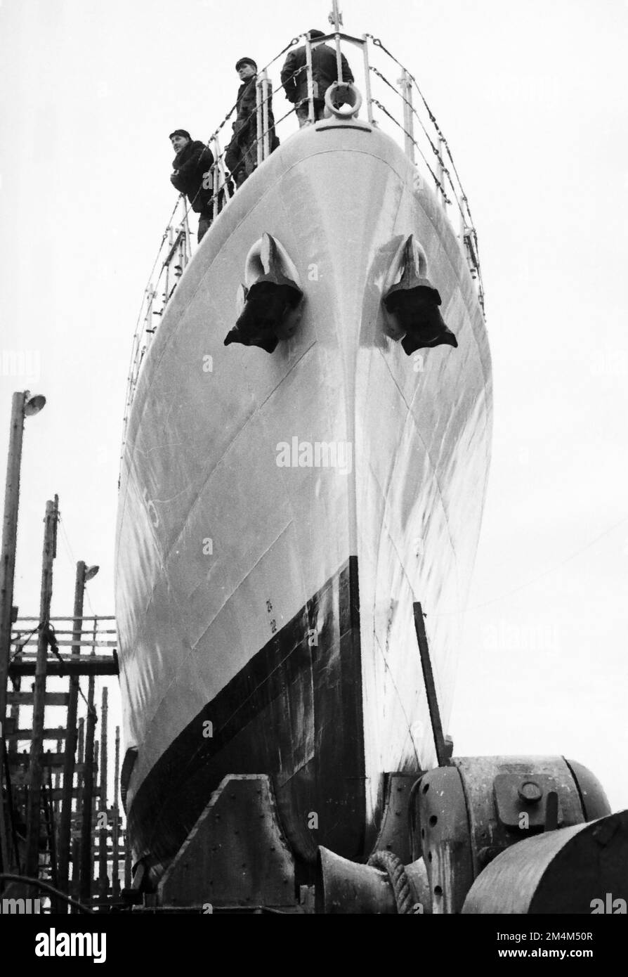 Launching of Sub-Chaser P-5. Photographs of Marshall Plan Programs ...