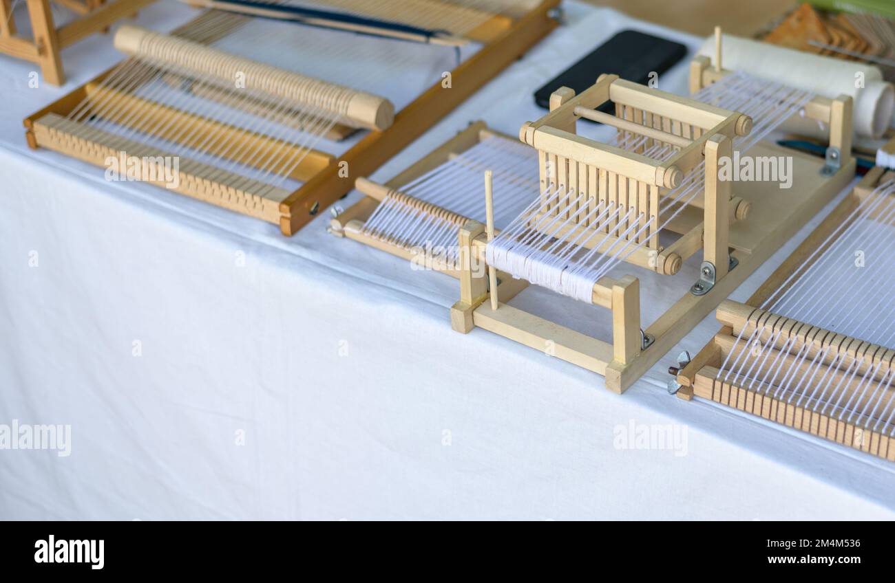 Traditional loom made wood hi-res stock photography and images - Alamy