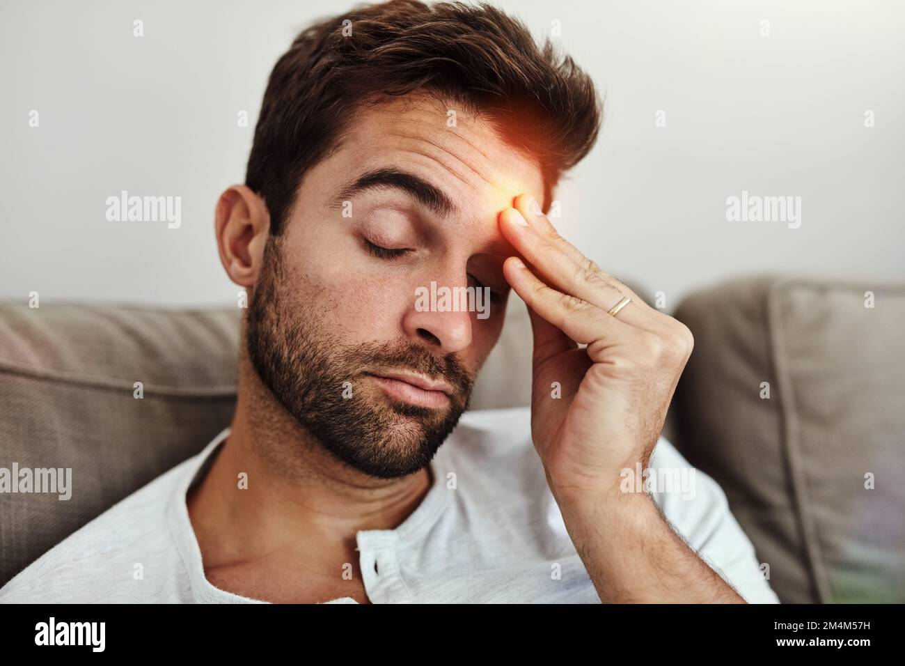 I need to take something for this headache. a handsome young man ...