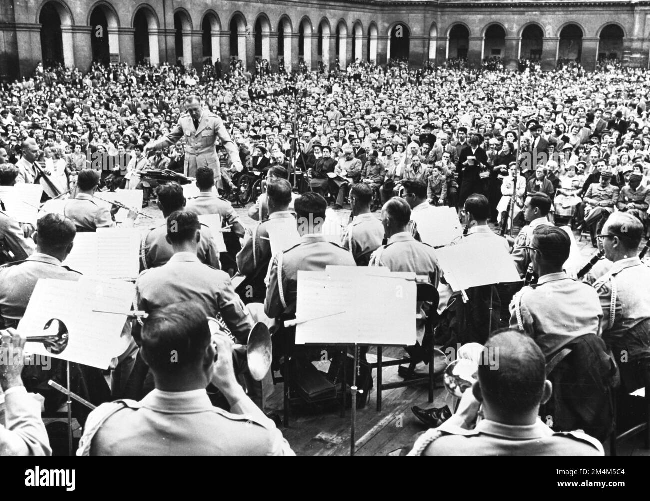 Bastille Day Concert in Paris. Photographs of Marshall Plan Programs ...