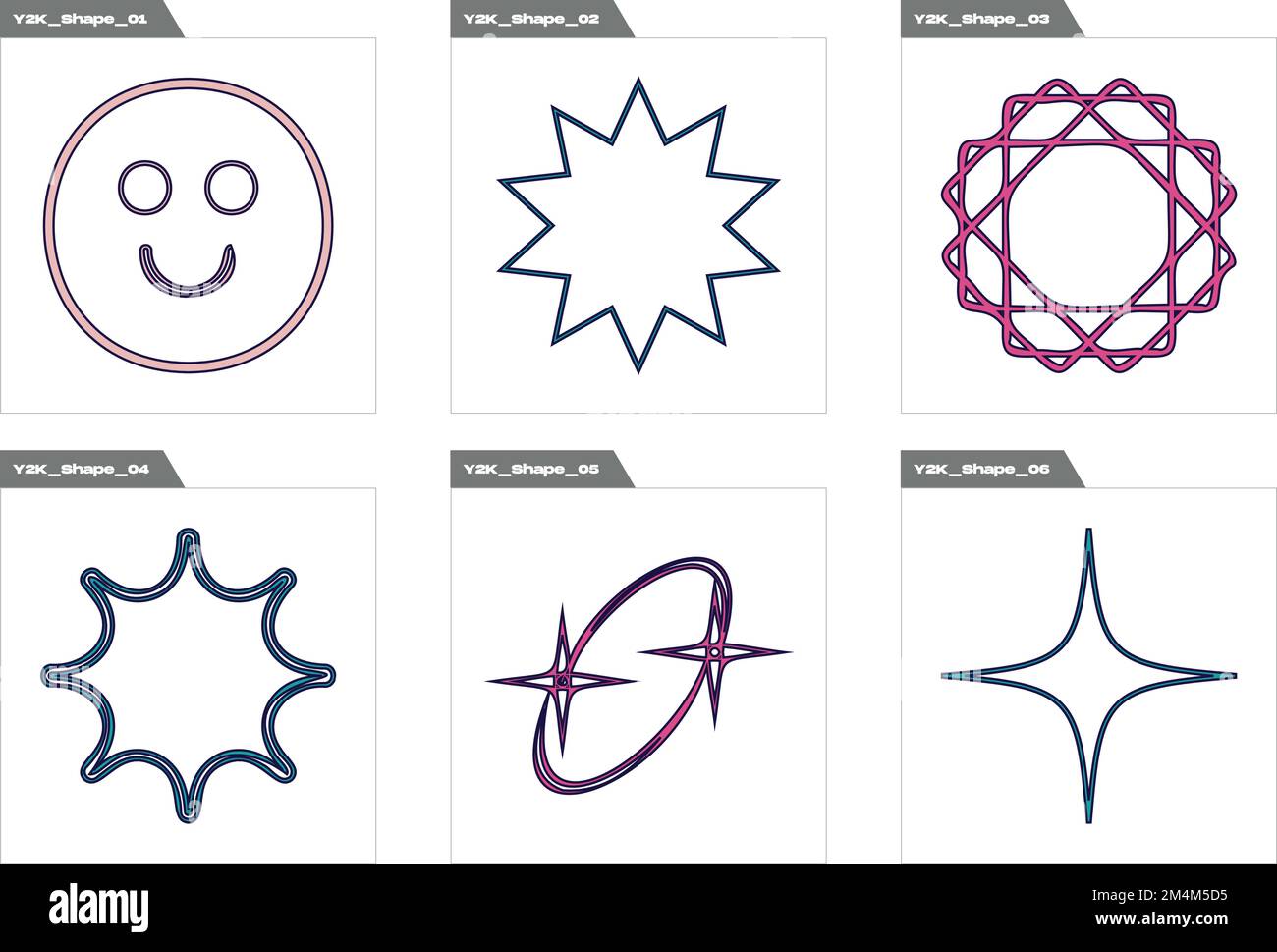 Vector set of Y2K. Large set of retro objects for design. Templates for ...