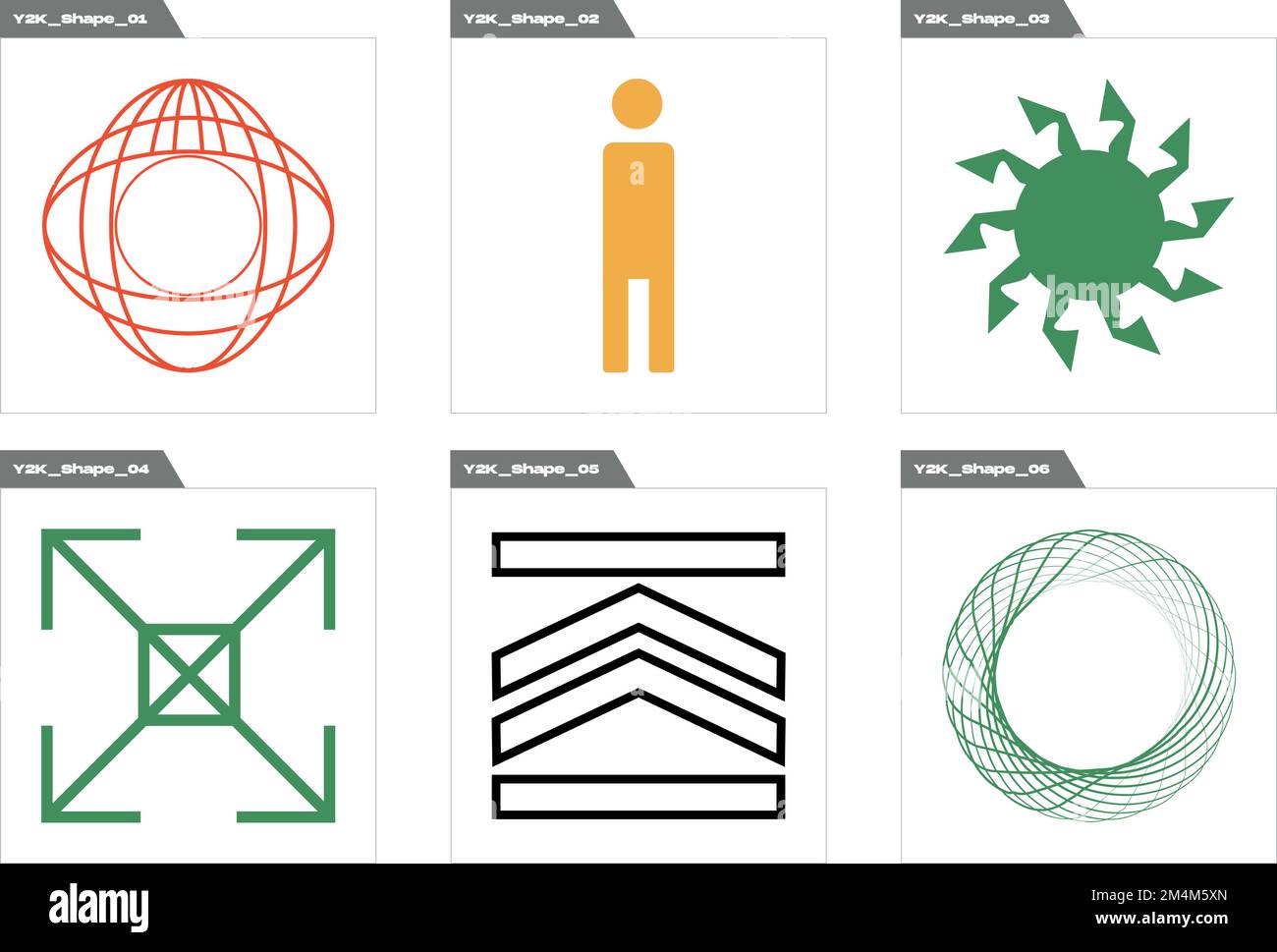 Brutalism shapes. Big collection of abstract graphic geometric symbols ...