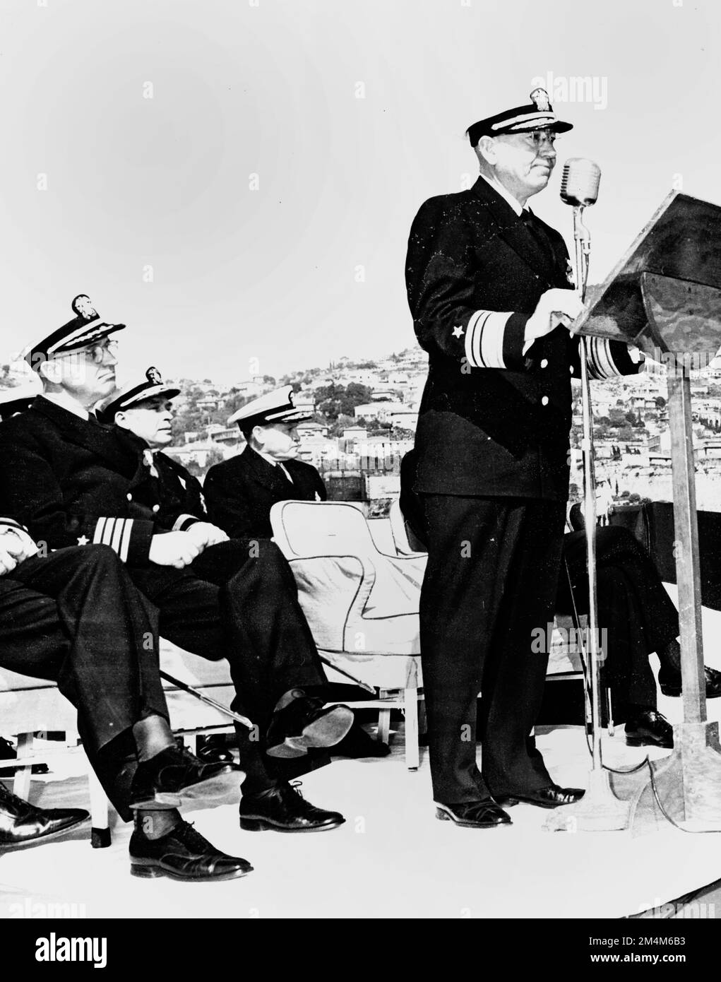 Change of Command at US Fleet in Mediterranean. Photographs of Marshall ...