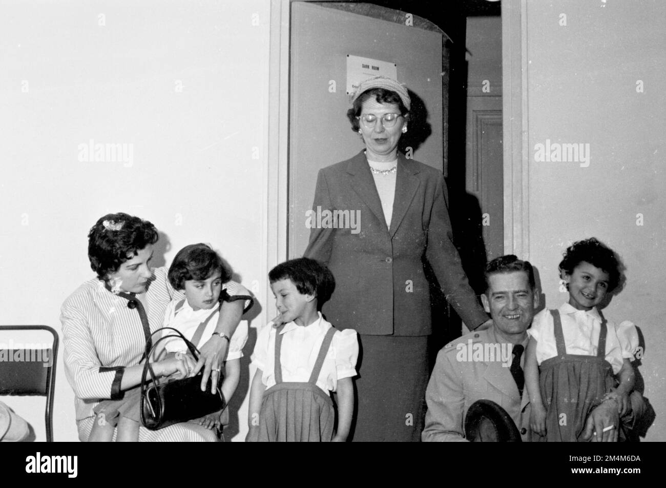 Three French Girls Adopted by US Family. Photographs of Marshall Plan ...