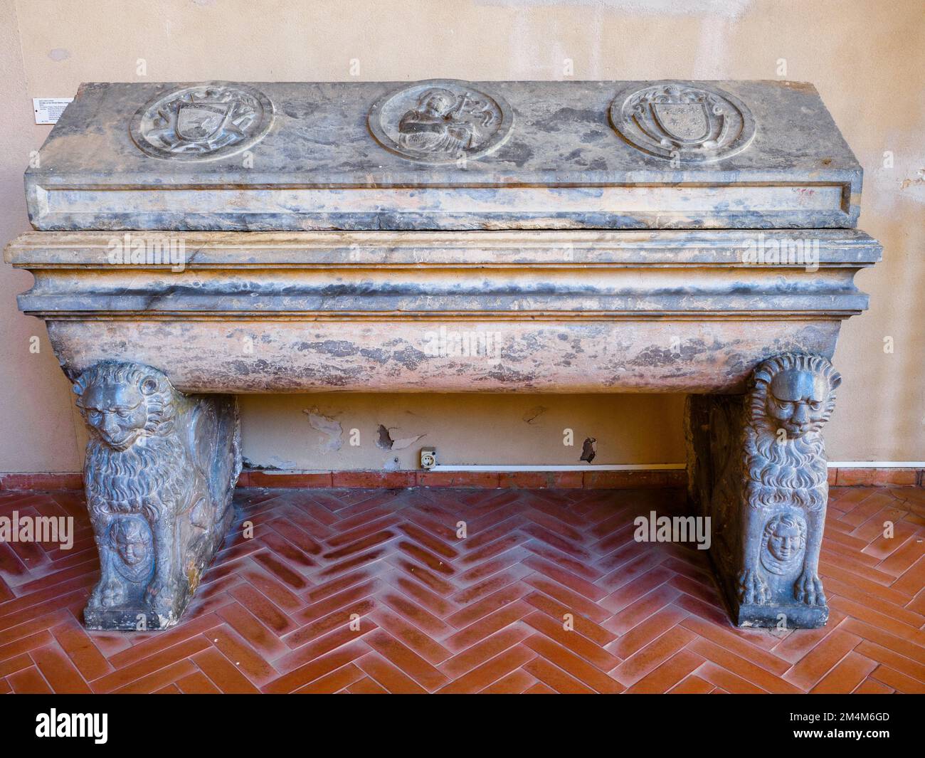 Sarcophagus with St. John the Baptist and Morano coats of arms (1646 ...