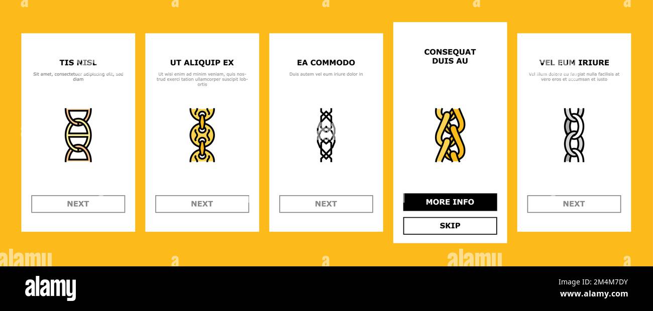 chain metal connection link onboarding icons set vector Stock Vector ...