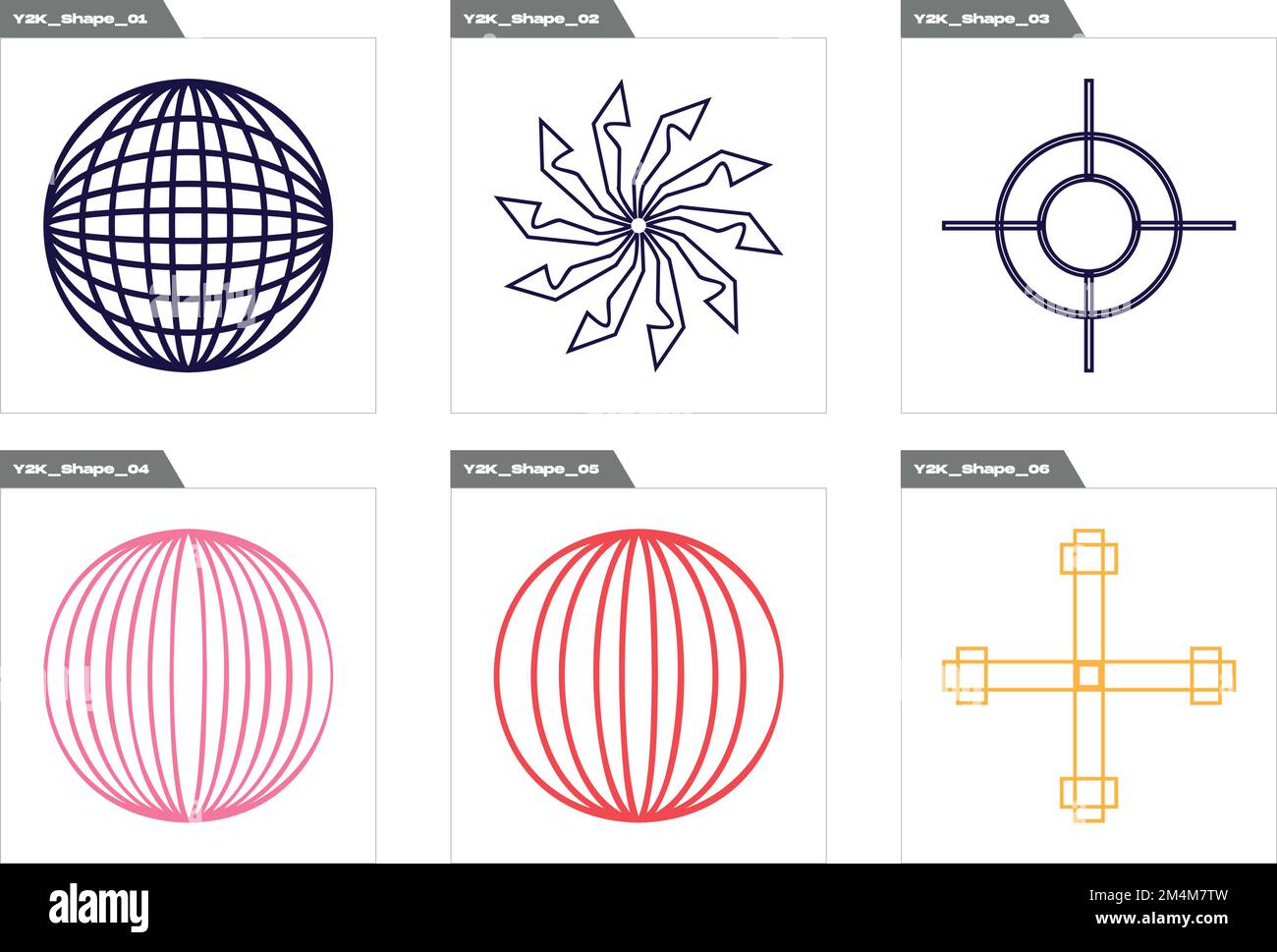 Retro futuristic elements for design. Rave psychedelic retro futuristic ...