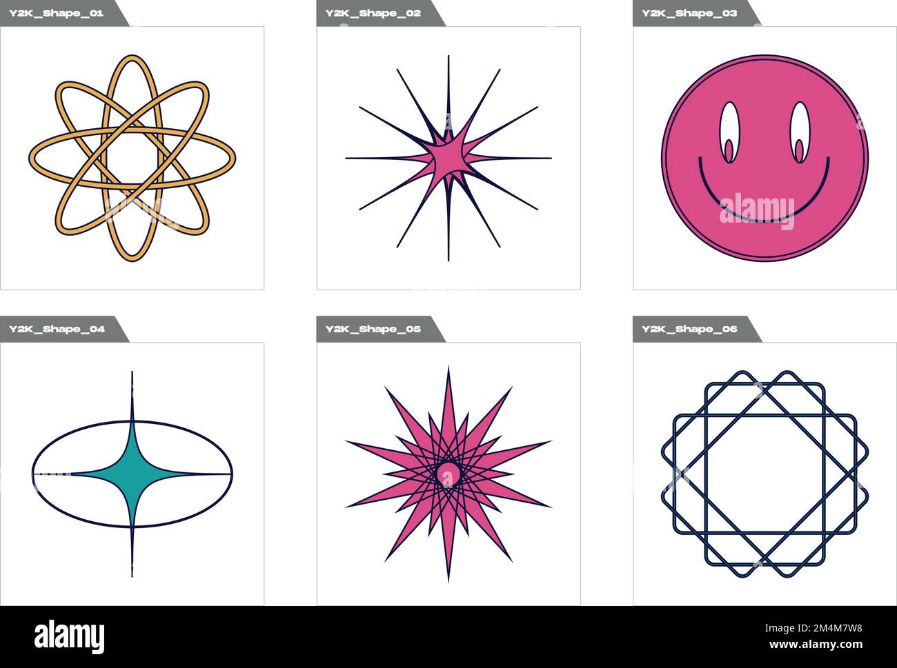 Retro futuristic elements for design. Large set of retro objects for ...