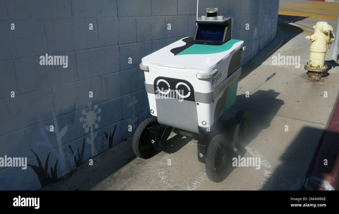 Los Angeles, California, USA 21st December 2022 A Food Delivery Robot ...