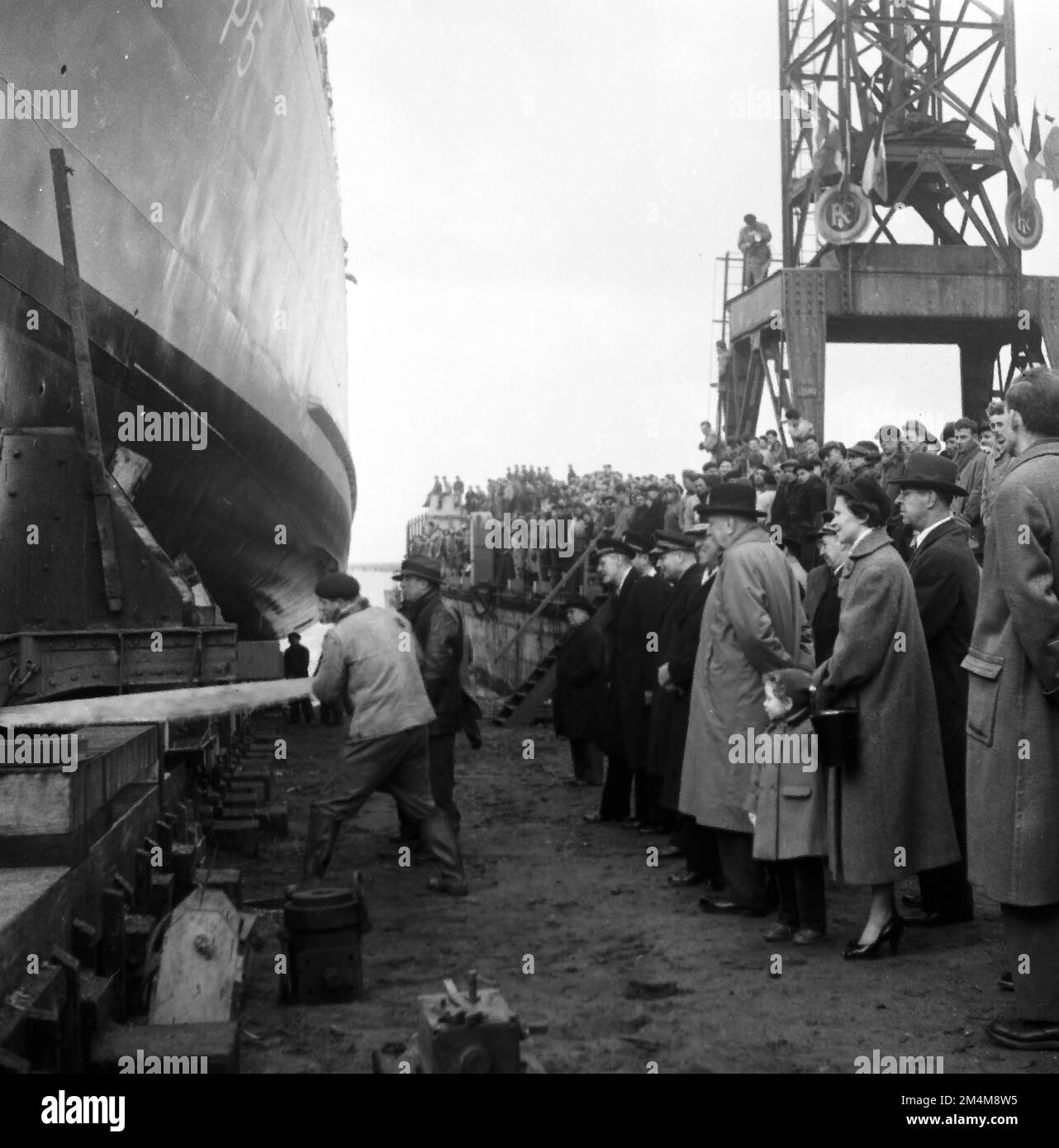 Launching of Sub-Chaser P-5. Photographs of Marshall Plan Programs ...