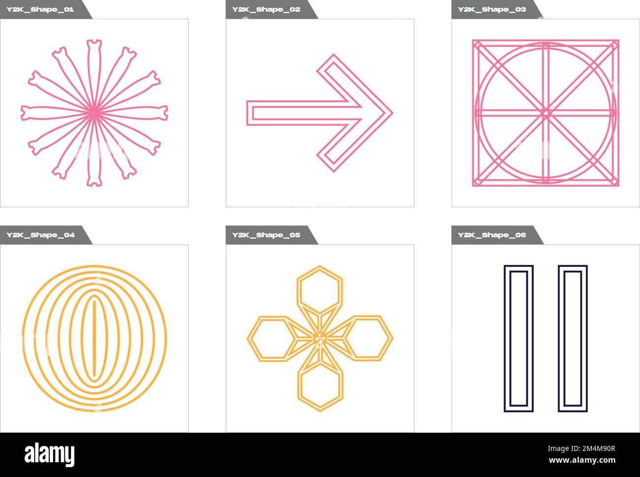 Retro futuristic elements for design. Large set of retro objects for ...