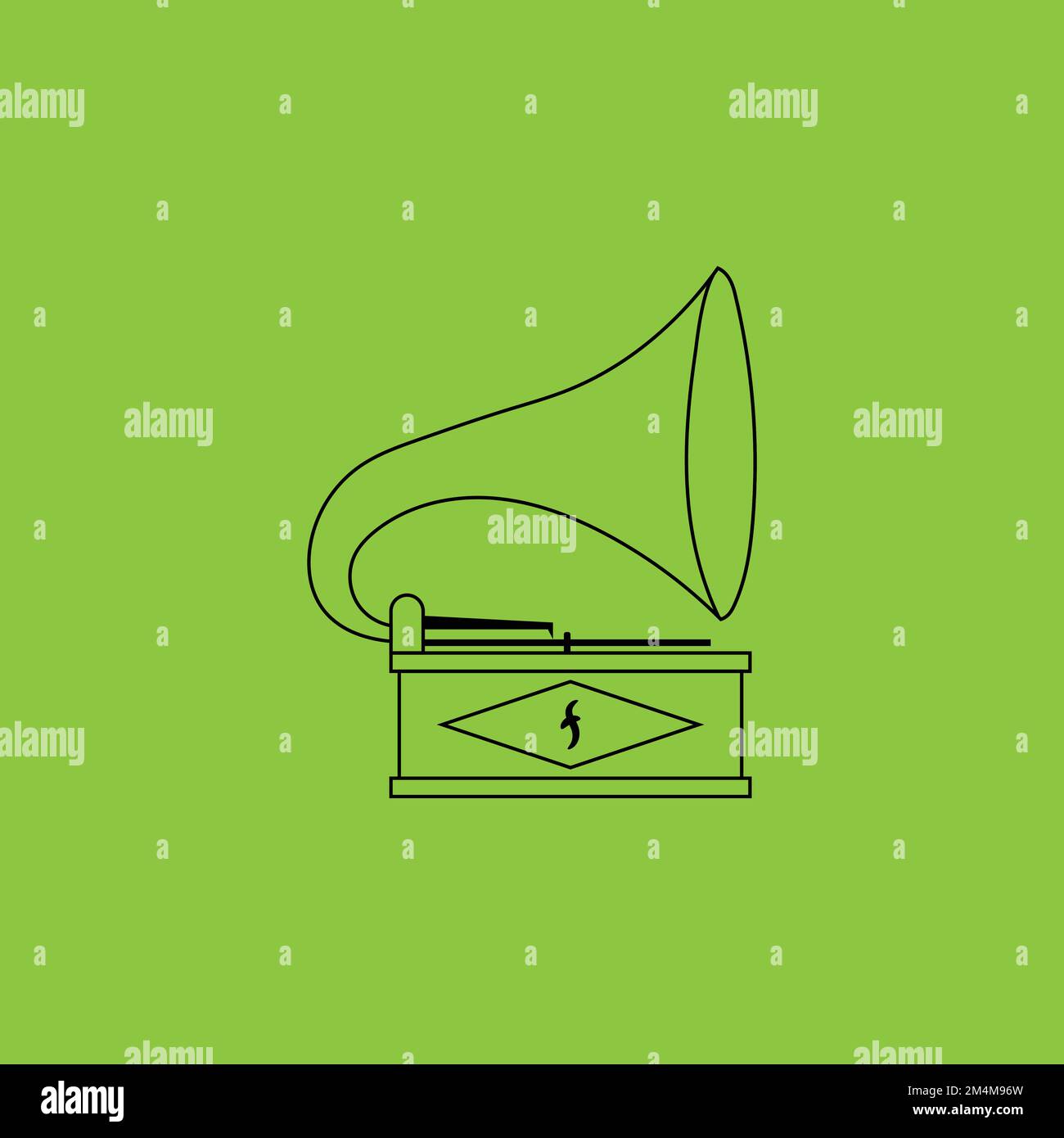 Gramophone icon isolated Antique Concept - Vector Stock Vector Image ...