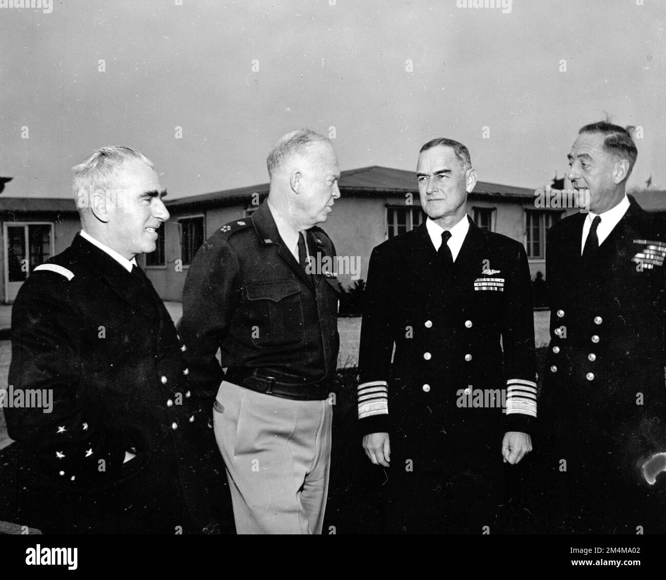 SHAPE Officials and Gen. Eisenhower (Admiral Lemonnier, McCormick, W ...