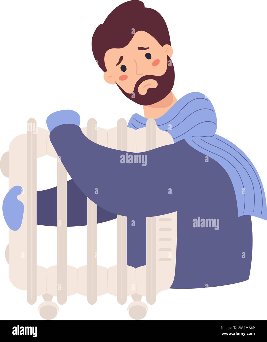 Vector cartoon illustration man freezing hi-res stock photography and ...