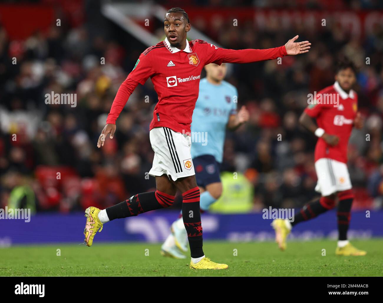 Manchester, England, 21st December 2022. Anthony Elanga of Manchester ...