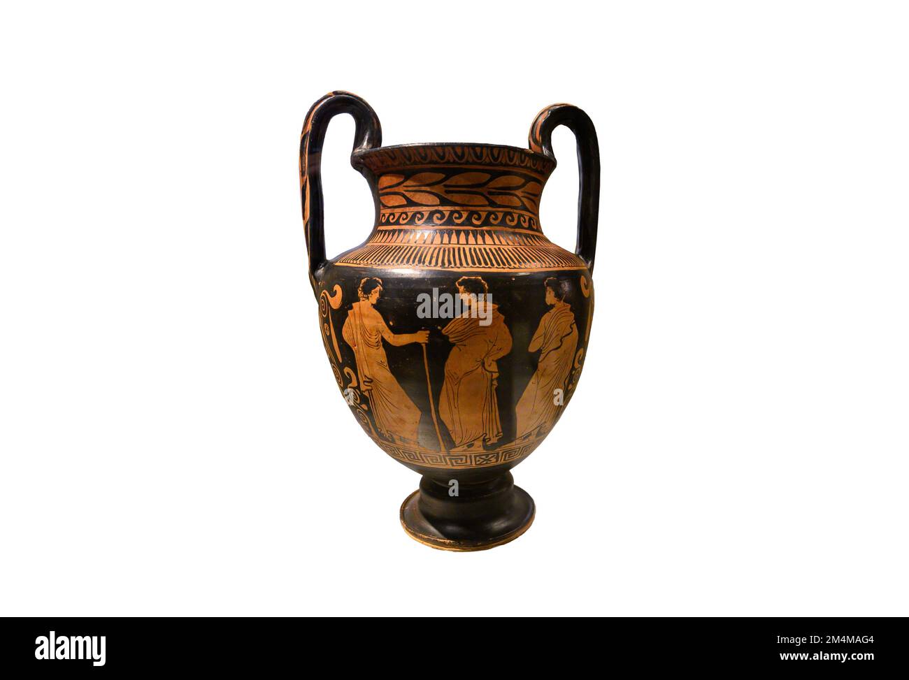 Beautiful Old Greek Amphora isolated on white background Stock Photo - Alamy