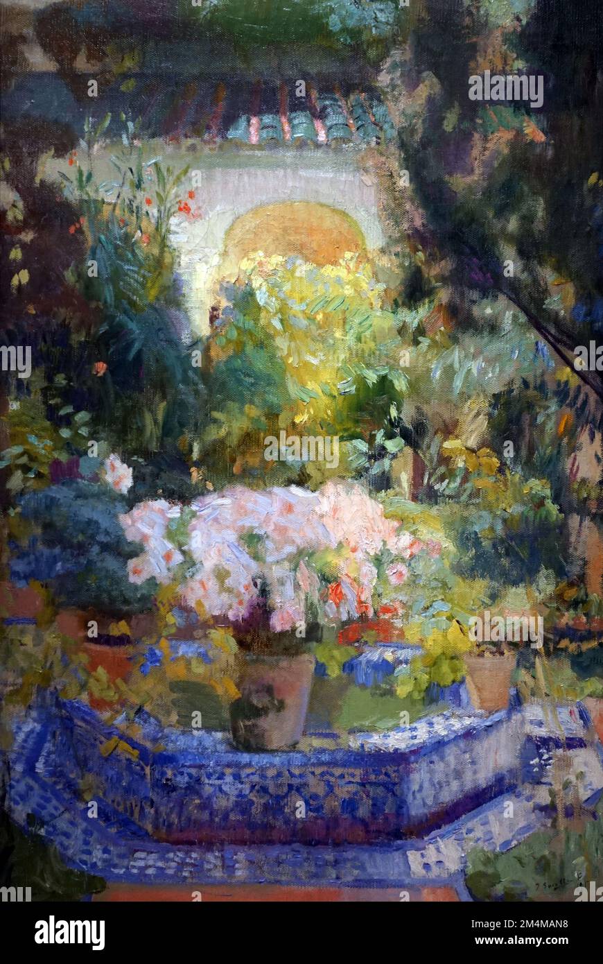 Courtyard of the Casa Sorolla (1917) painting by the artist Joaquín ...