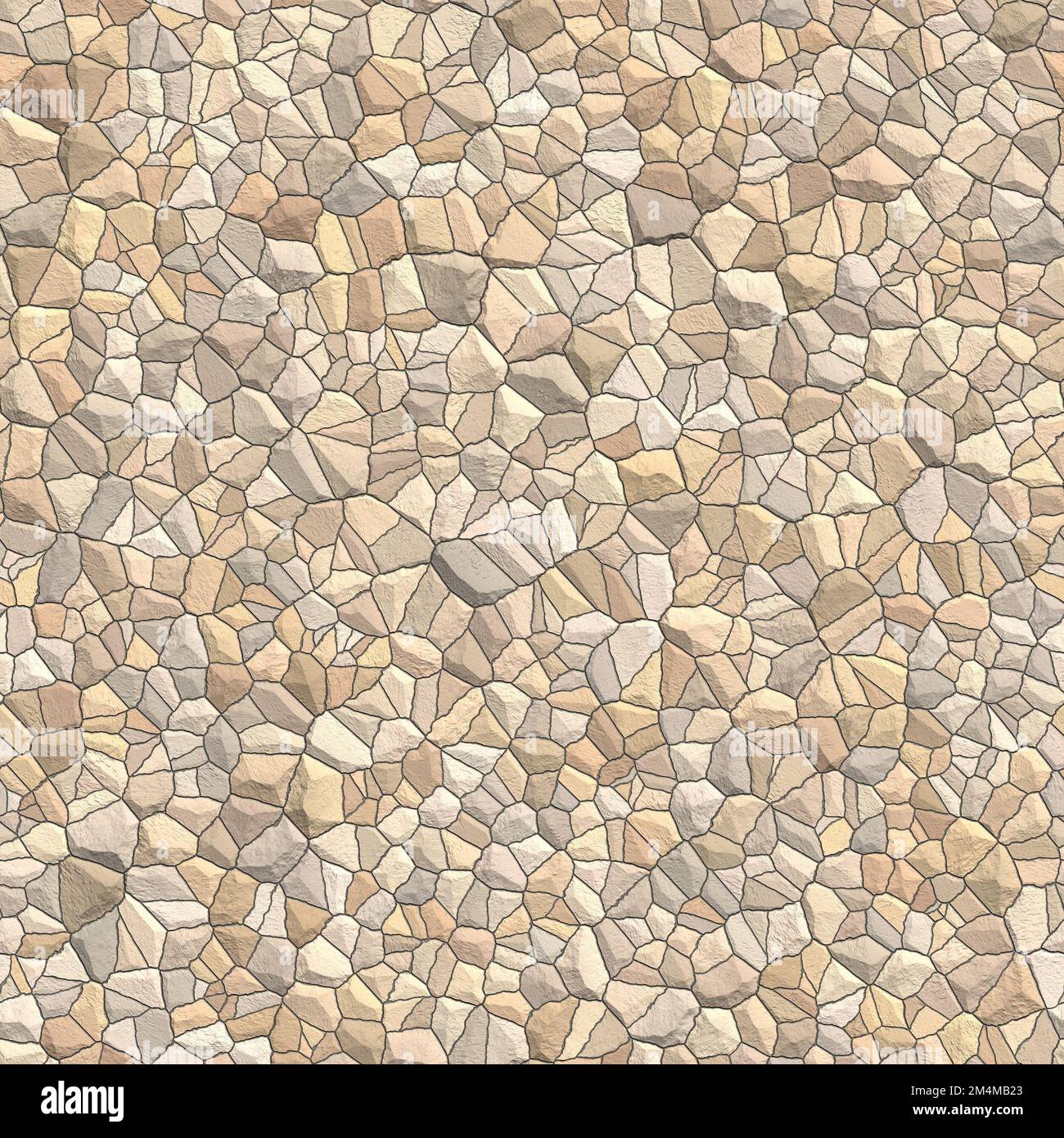 A background of a mosaic stone wall texture in the shades of brown ...