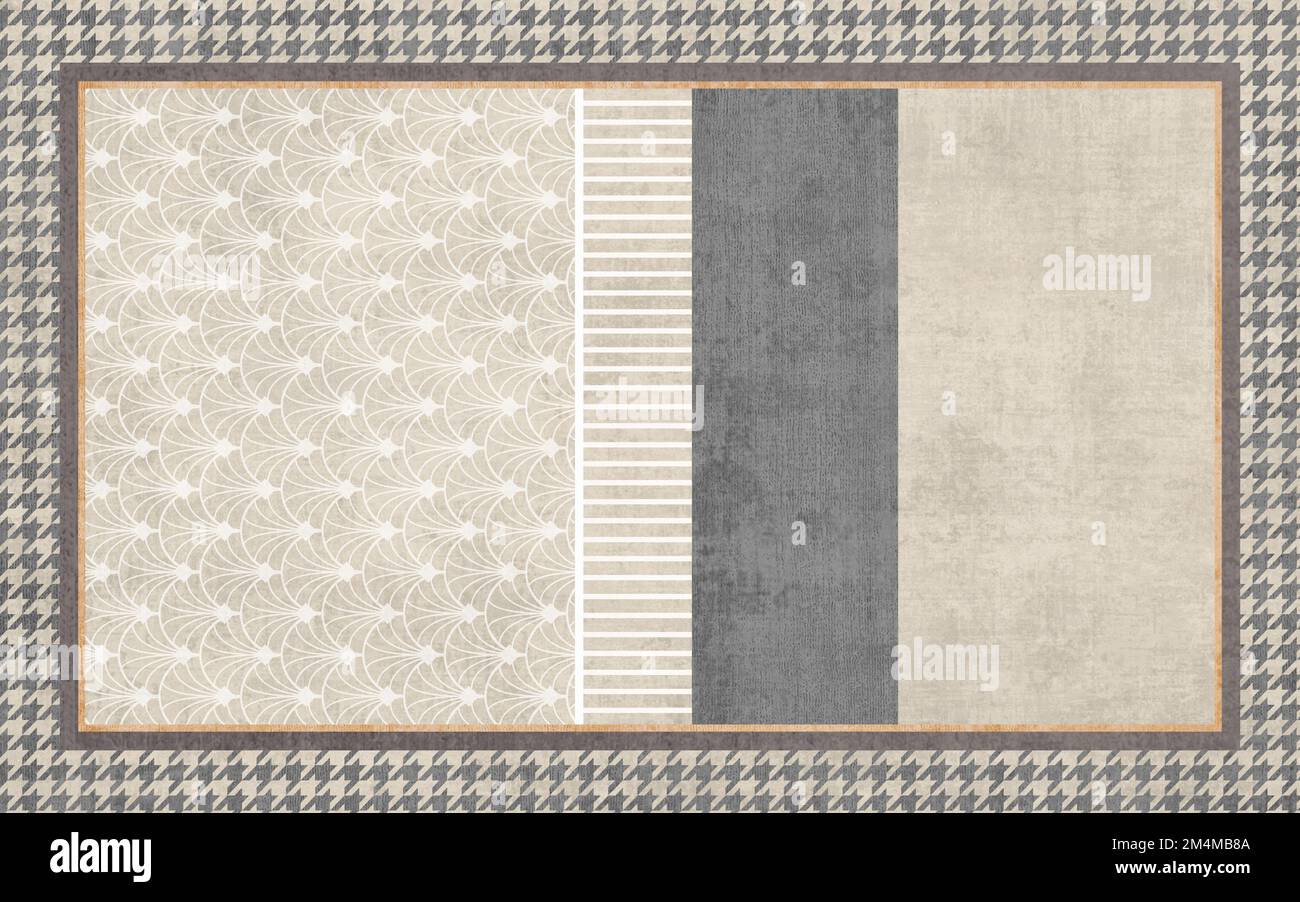 Abstract line texture geometric rug pattern, gray background Stock ...