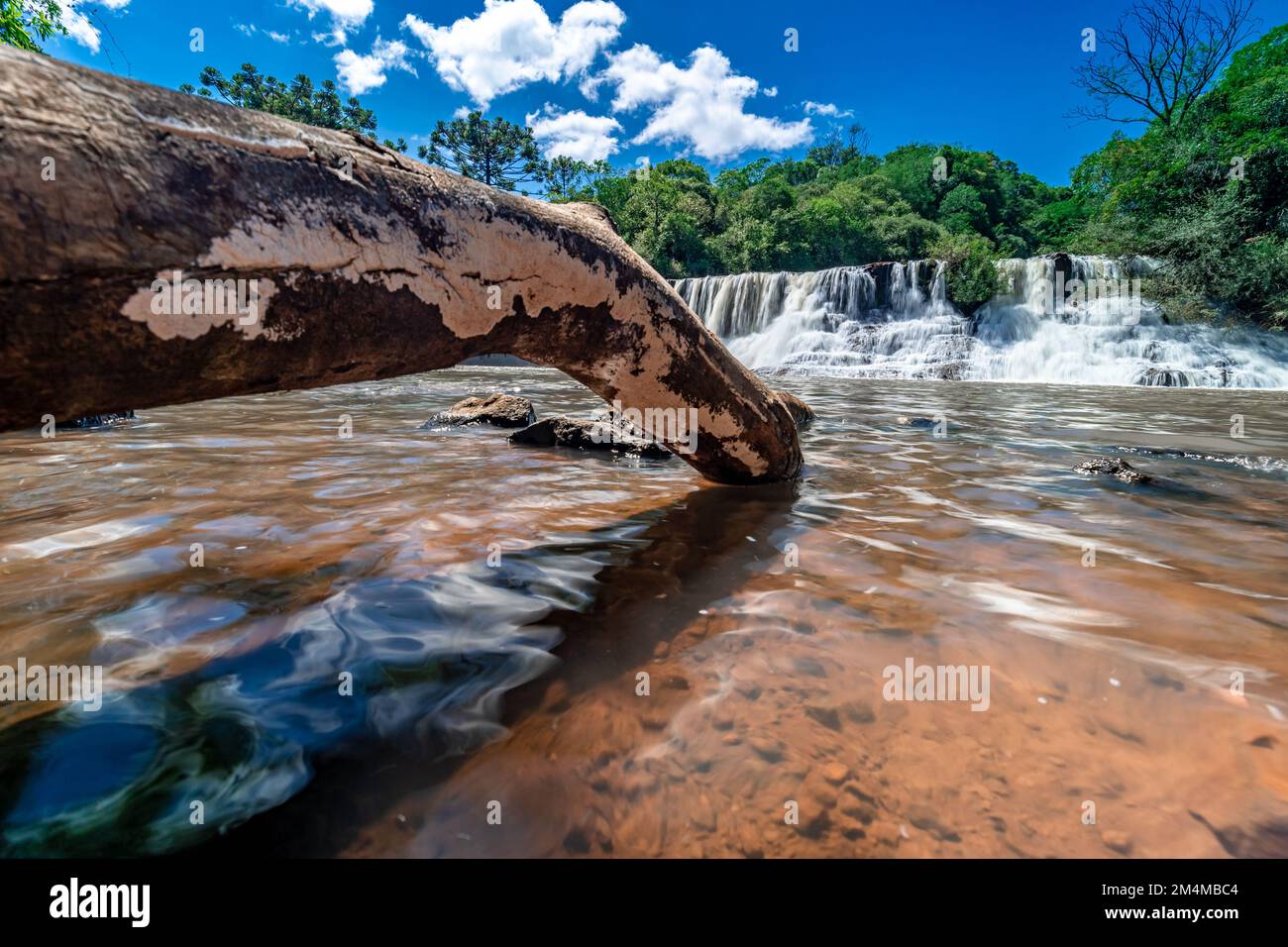 waterfall in the nature of South America Stock Photo - Alamy