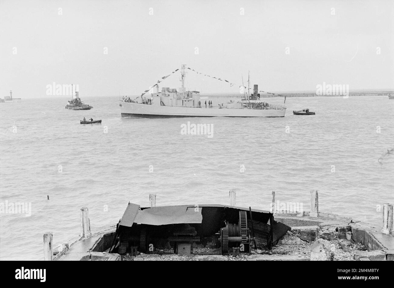 Launching of Sub-Chaser P-5. Photographs of Marshall Plan Programs ...