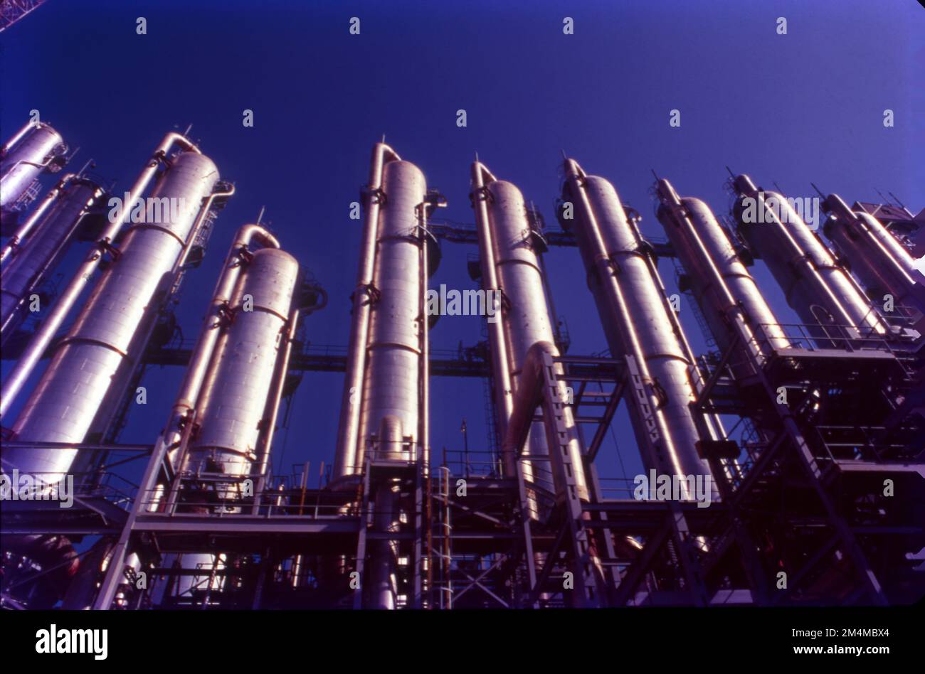 Chemical plants produce olefins by steam cracking of natural gas ...