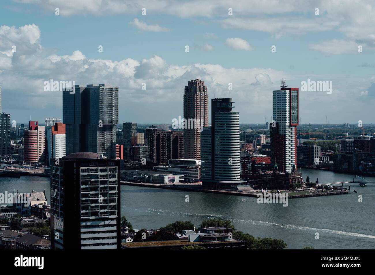 A beautiful shot of buildings near the water in the Netherlands ...